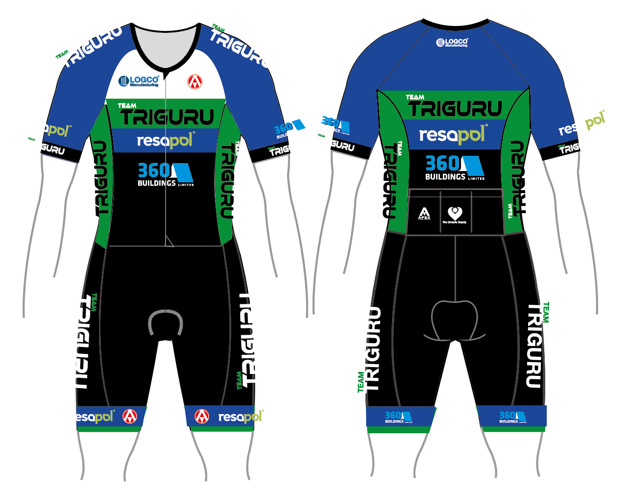 TRIGURU PRO ENDURANCE RACE SPEED TRI SUIT