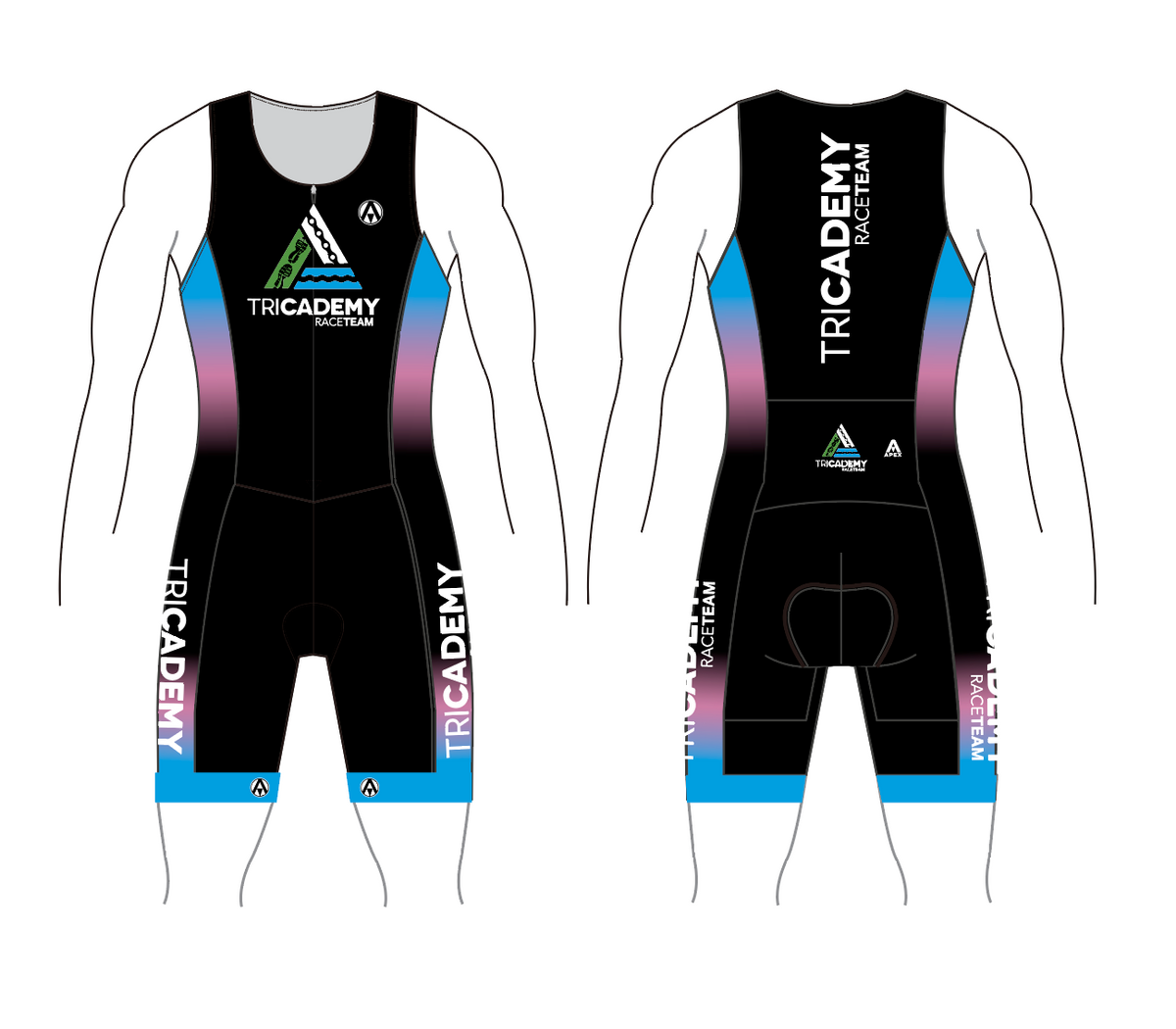 TRICADEMY TEAM TRI SUIT – apexcustomclothing
